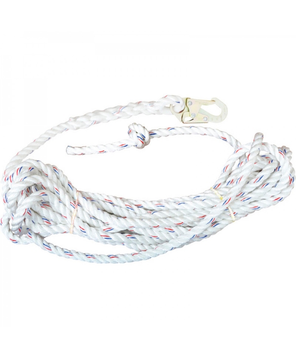 25 ft. vertical lifeline rope with standard snap hook