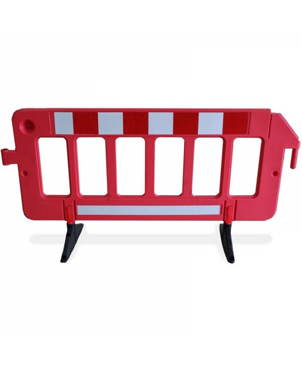 Plastic pedestrian safety barrier