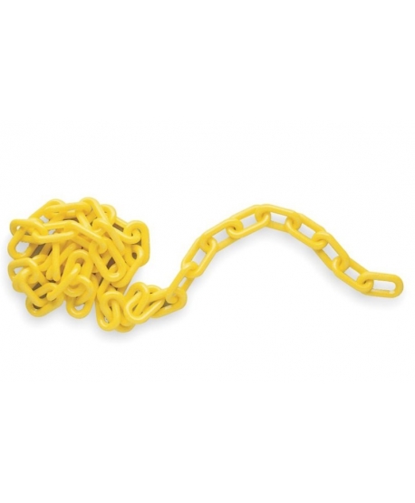 Yellow plastic chain 8 mm x 25 m