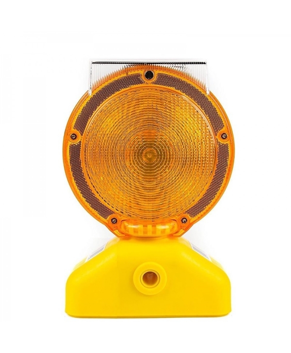Solar barricade LED light (amber lens) ** No batteries required