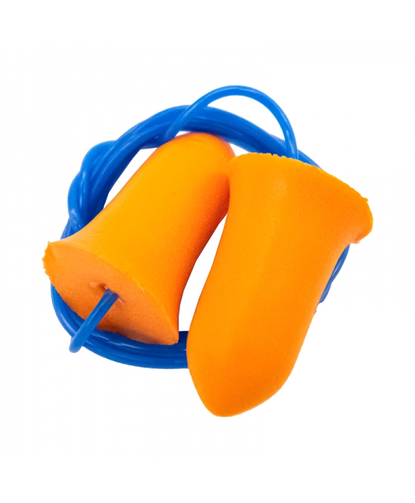 Disposable corded ear plugs, (NRR 32 dB)