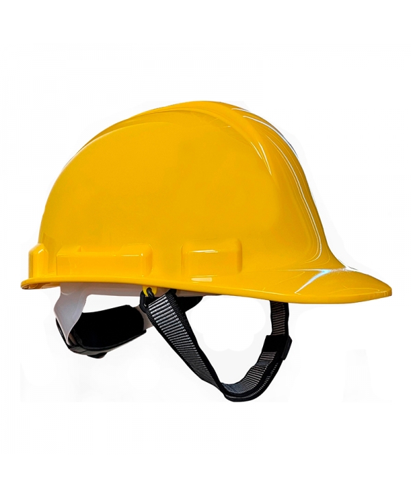 Hard hat with ratchet suspension & chinstrap Color Yellow