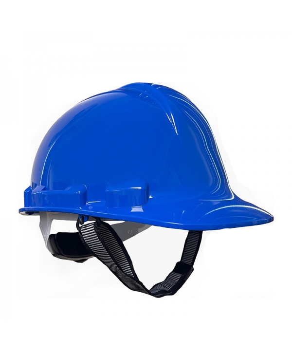 Hard hat with ratchet suspension & chinstrap Color Blue