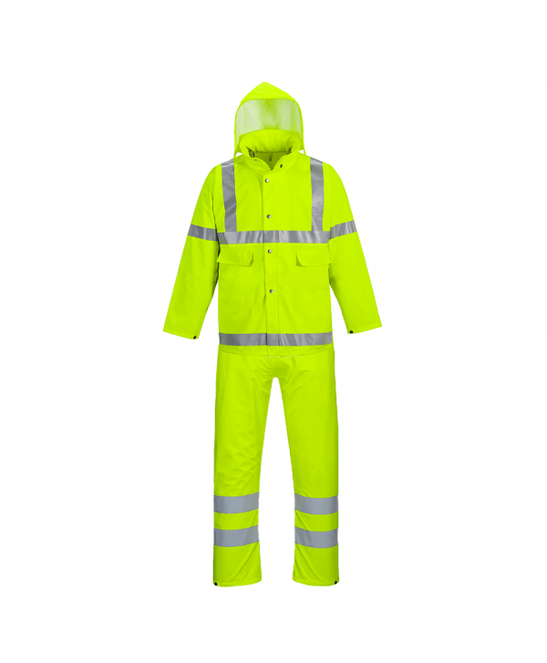Two-piece high visibility raincoat Size S