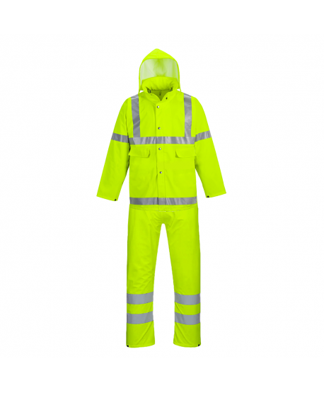 Two-piece high visibility raincoat Size S