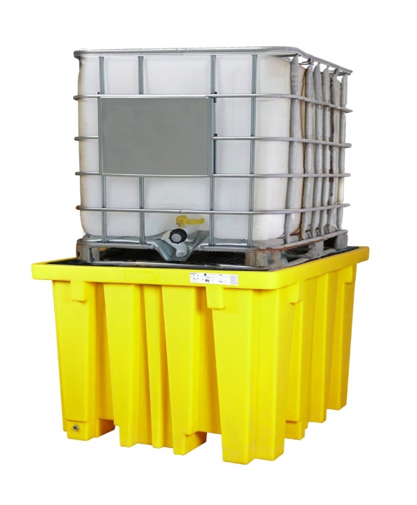 Single Spill IBC tank pallet , with forklift use
